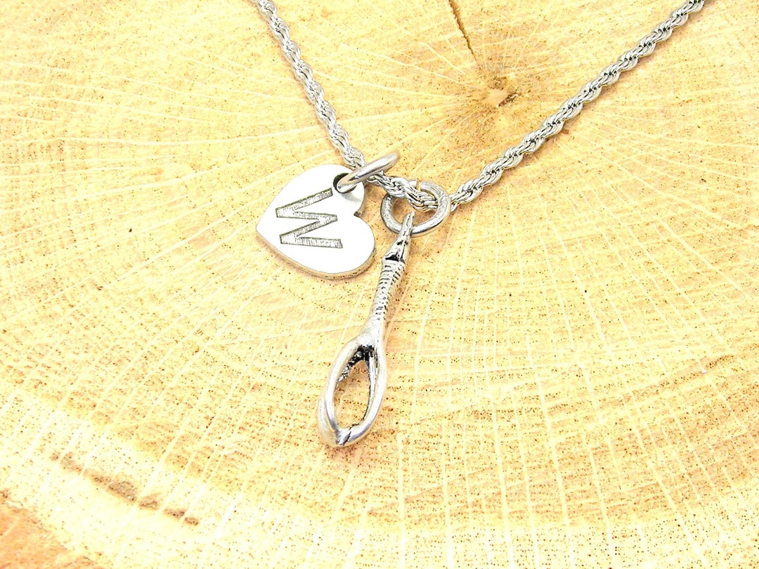 Whisk With Heart Initial Stainless Steel Rope Necklace - Etsy