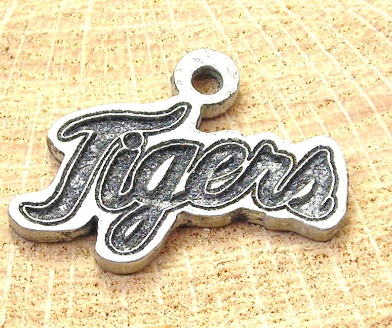 Tigers Word in Cursive Mascot Team Charm - Etsy