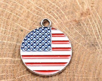 American Flag Charm | Etsy