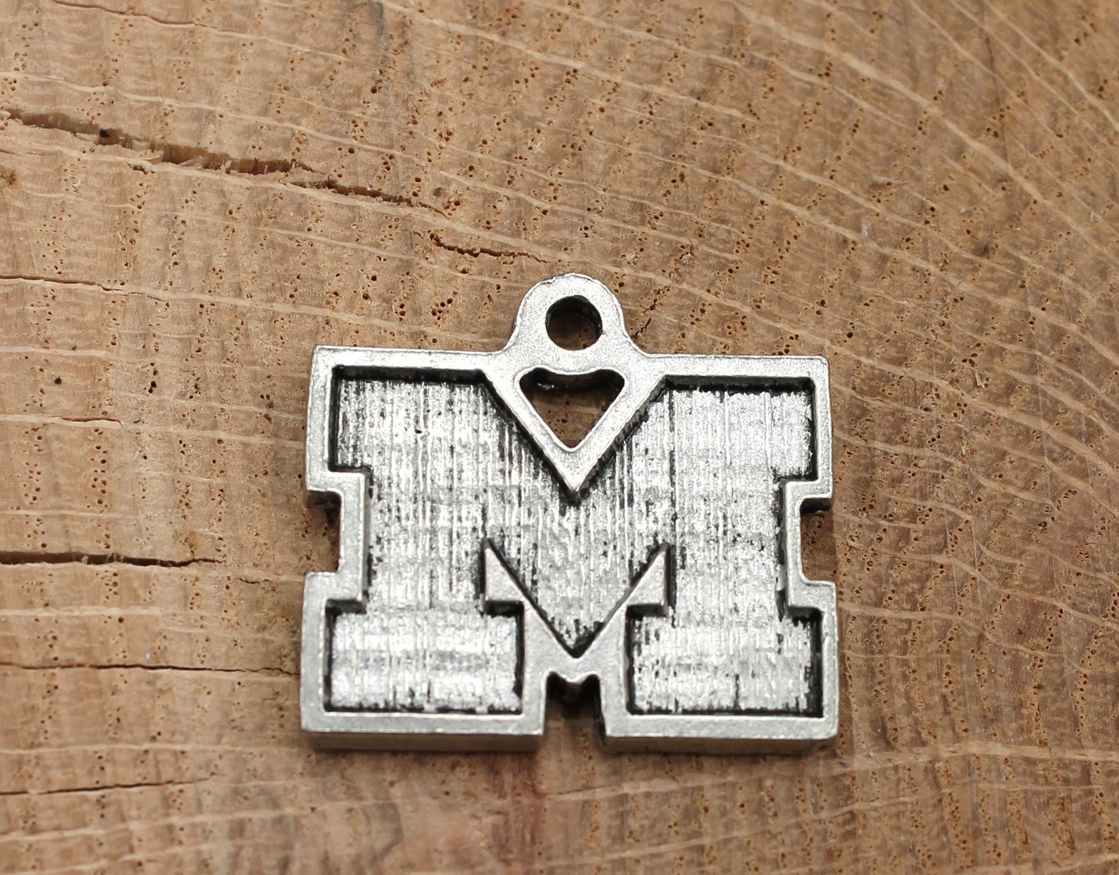 Collegiate Letter M Charm - Etsy
