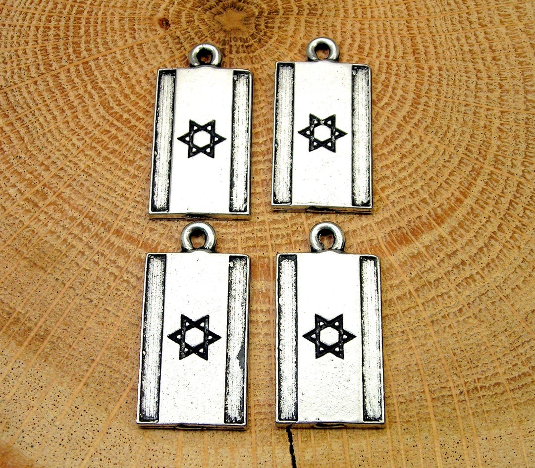 Israel Flags Charms 4 Piece Lot Israeli - Etsy