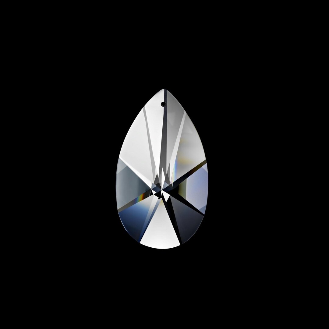 Asfour Crystal Pear Shape Radiant 1.5inch(38x22)mm Crystal Suncatcher ...