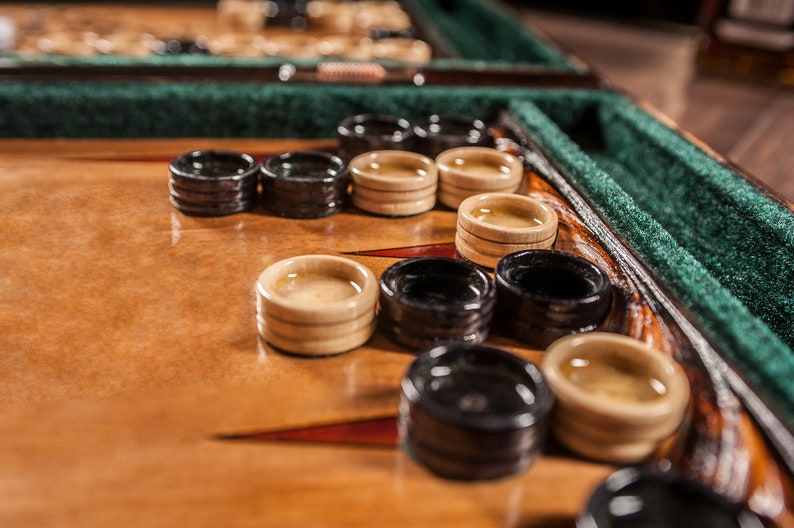 Wooden Backgammon Set Handmade Backgammon Board Backgammon - Etsy