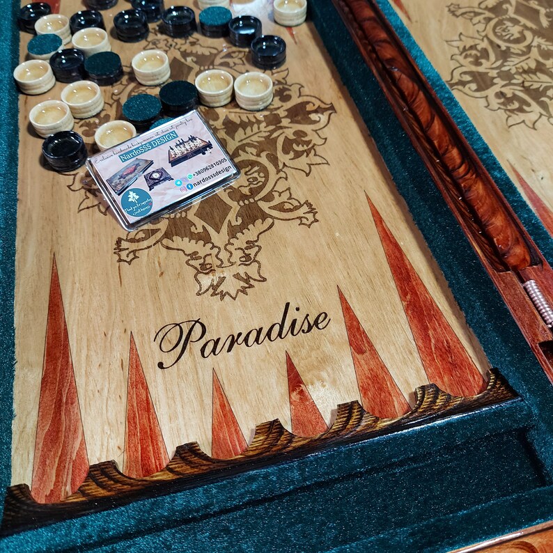 Wooden Backgammon Set Handmade Backgammon Board Backgammon - Etsy