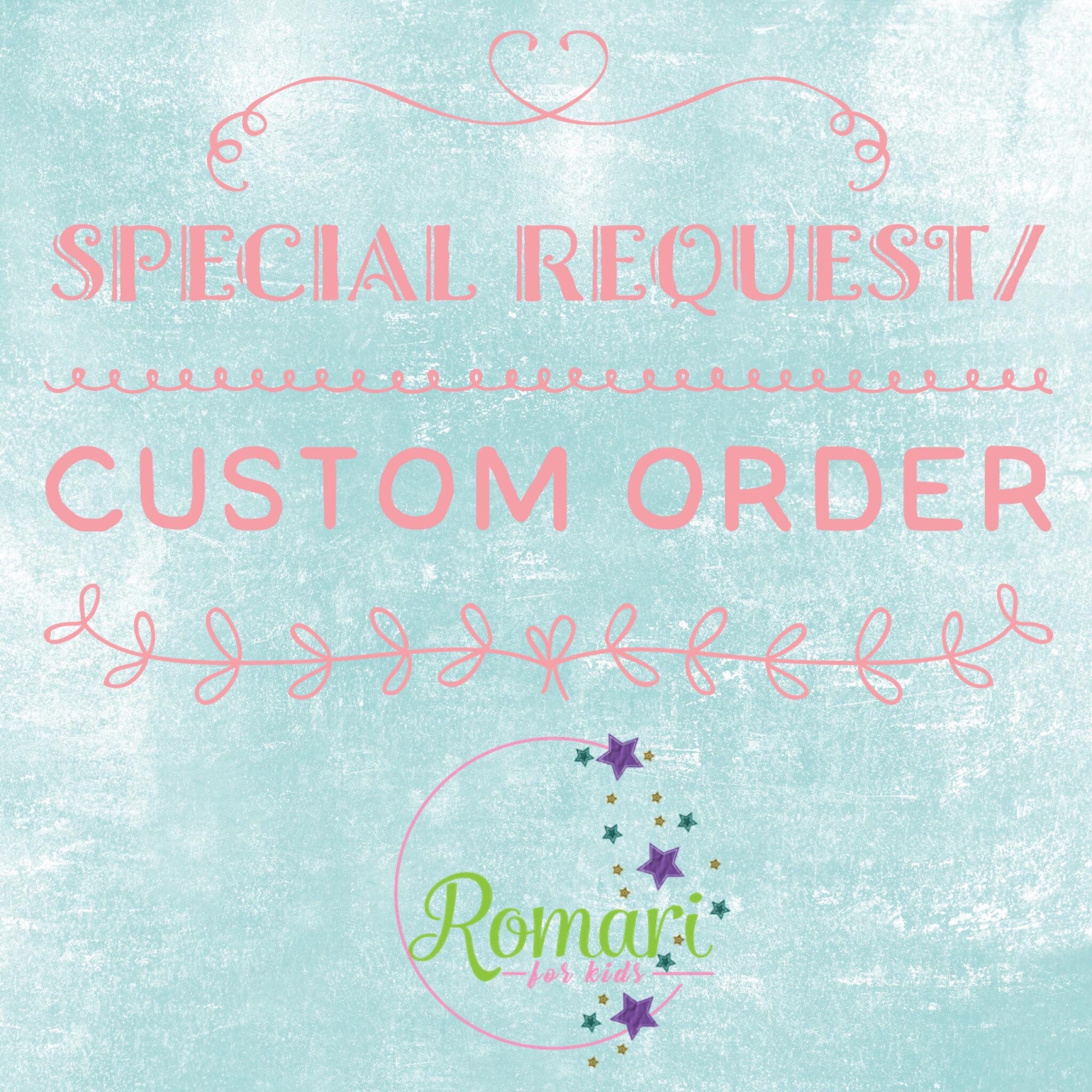 Custom Order - Special Request - Customization - Personalized ...
