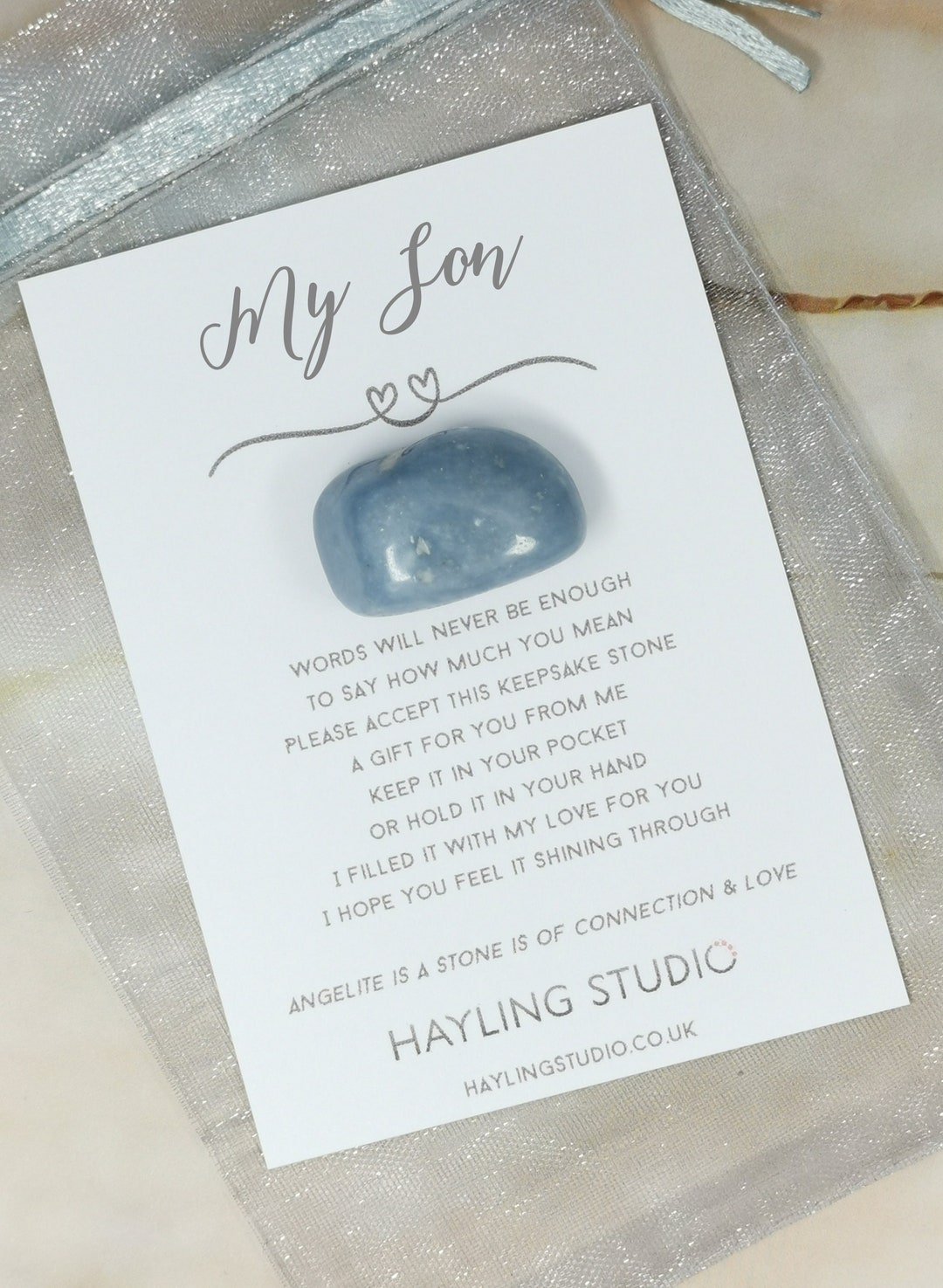 Son Poem Gemstone Gift - Crystal for My Son From Mum Dad - Worlds Best ...