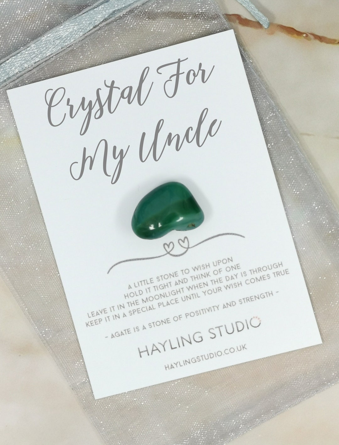 Crystal for My Uncle Agate Wishing Stone for Uncle Special Uncle ...