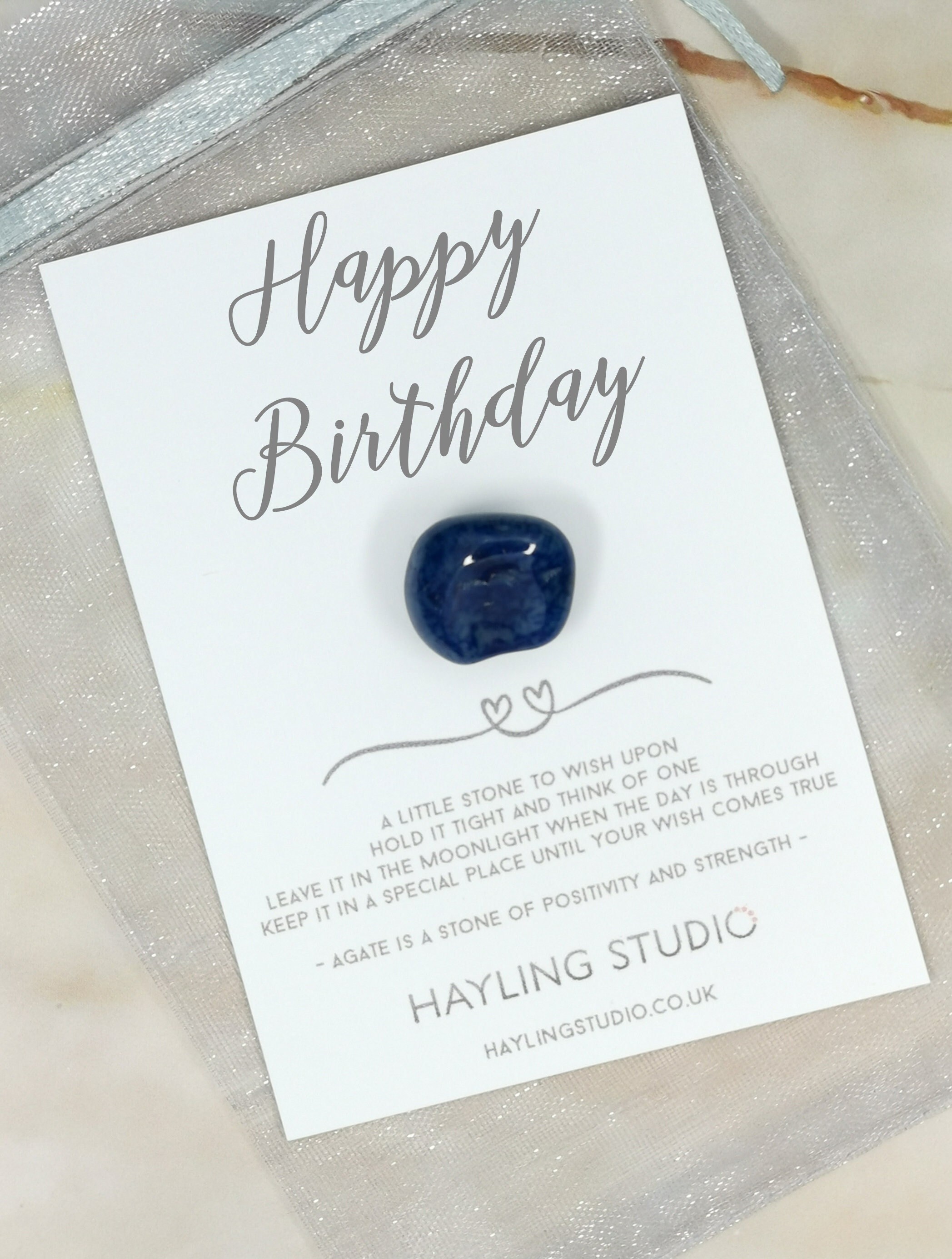 Happy Birthday Make a Wish Wishing Stone Agate Crystal - Etsy