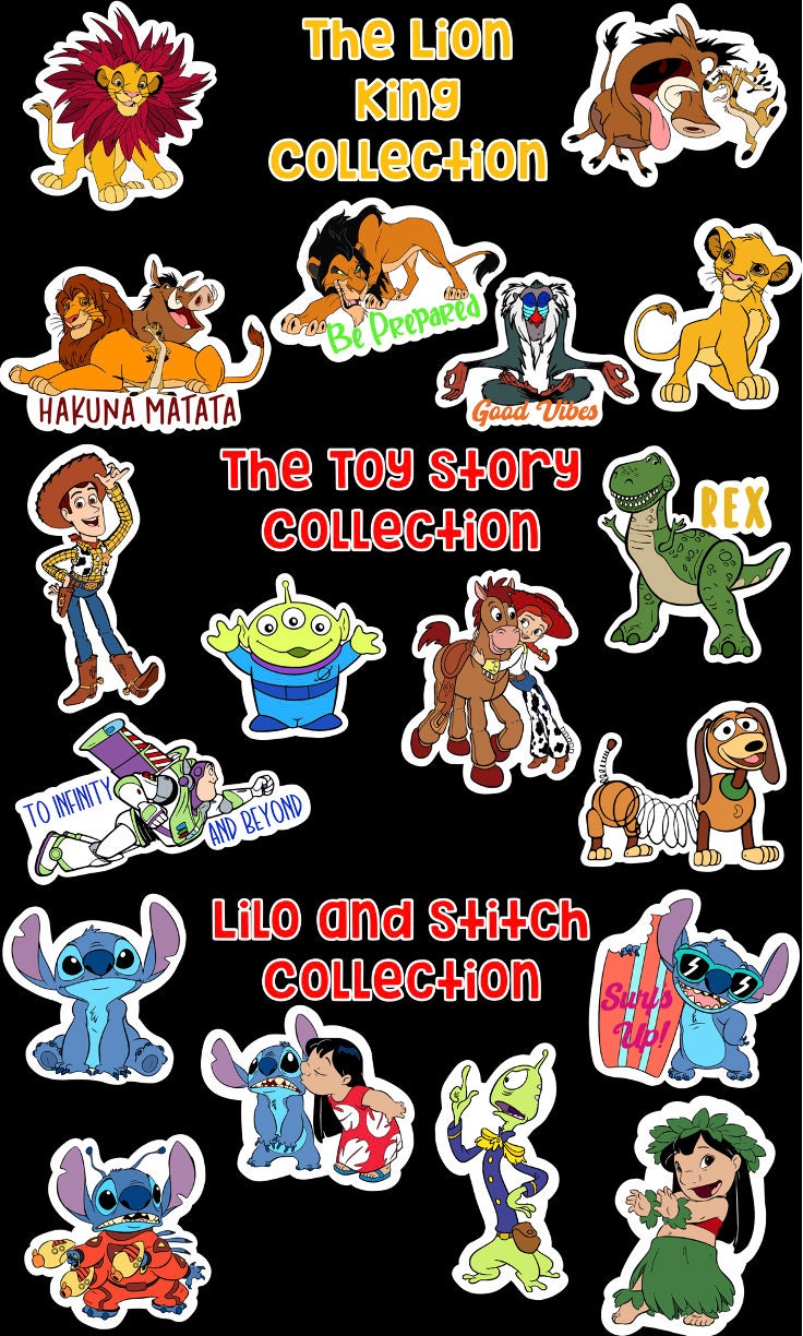 Magical Disney Sticker Collections/ Disney Sticker Bundles/ - Etsy