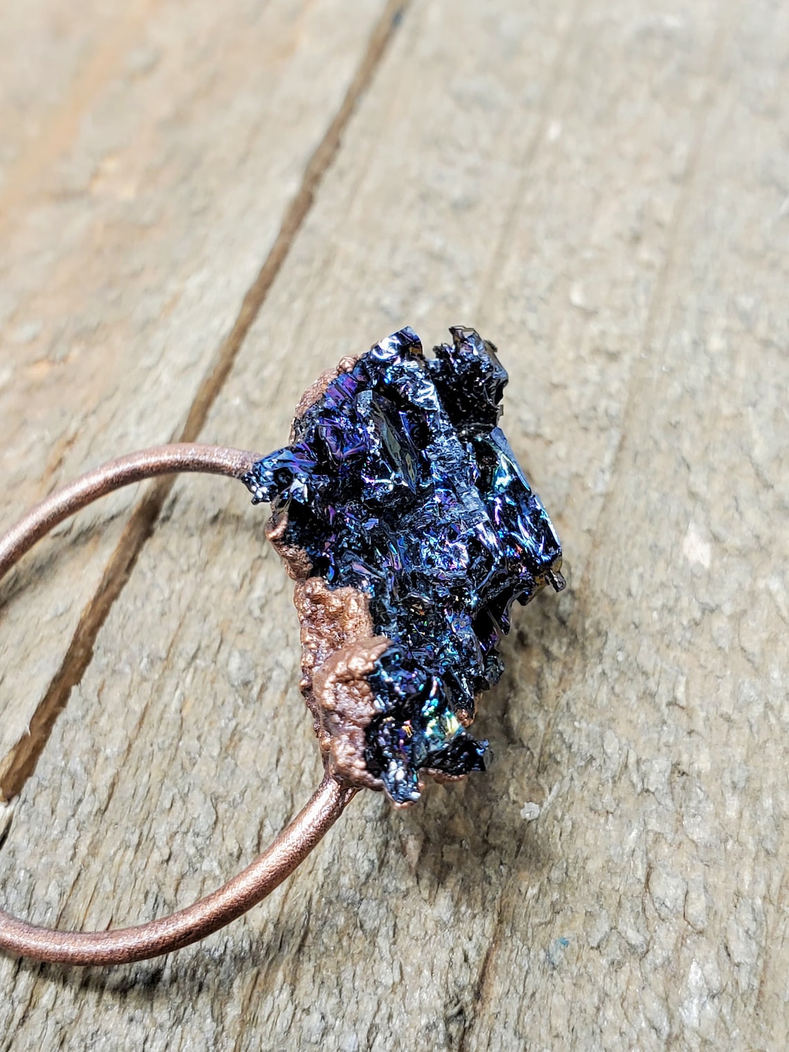 Rainbow Kryptonite Ring Silicon Carbide Copper Ring - Etsy