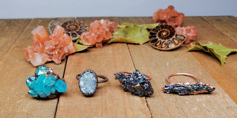 Rainbow Kryptonite Ring Silicon Carbide Copper Ring | Etsy