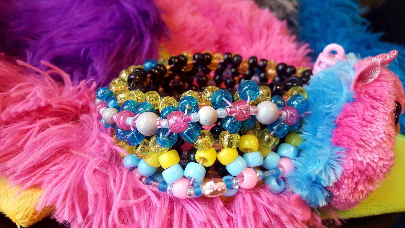 Plushy Kandi Cuffs Rave Bracelets Animal Kandi Cuff EDM - Etsy