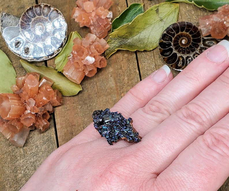 Rainbow Kryptonite Ring Silicon Carbide Copper Ring - Etsy