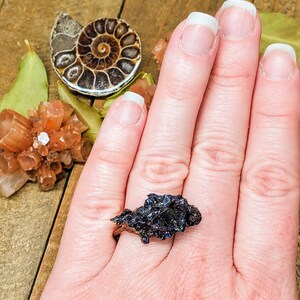 Rainbow Kryptonite Ring, Silicon Carbide Copper Ring, Electroformed ...