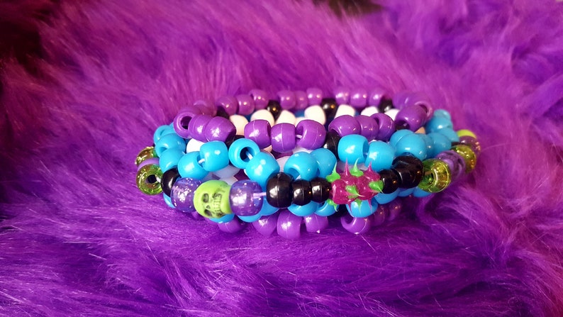 Skull Kandi Cuffs Rave Bracelet EDM Fashion Halloween - Etsy