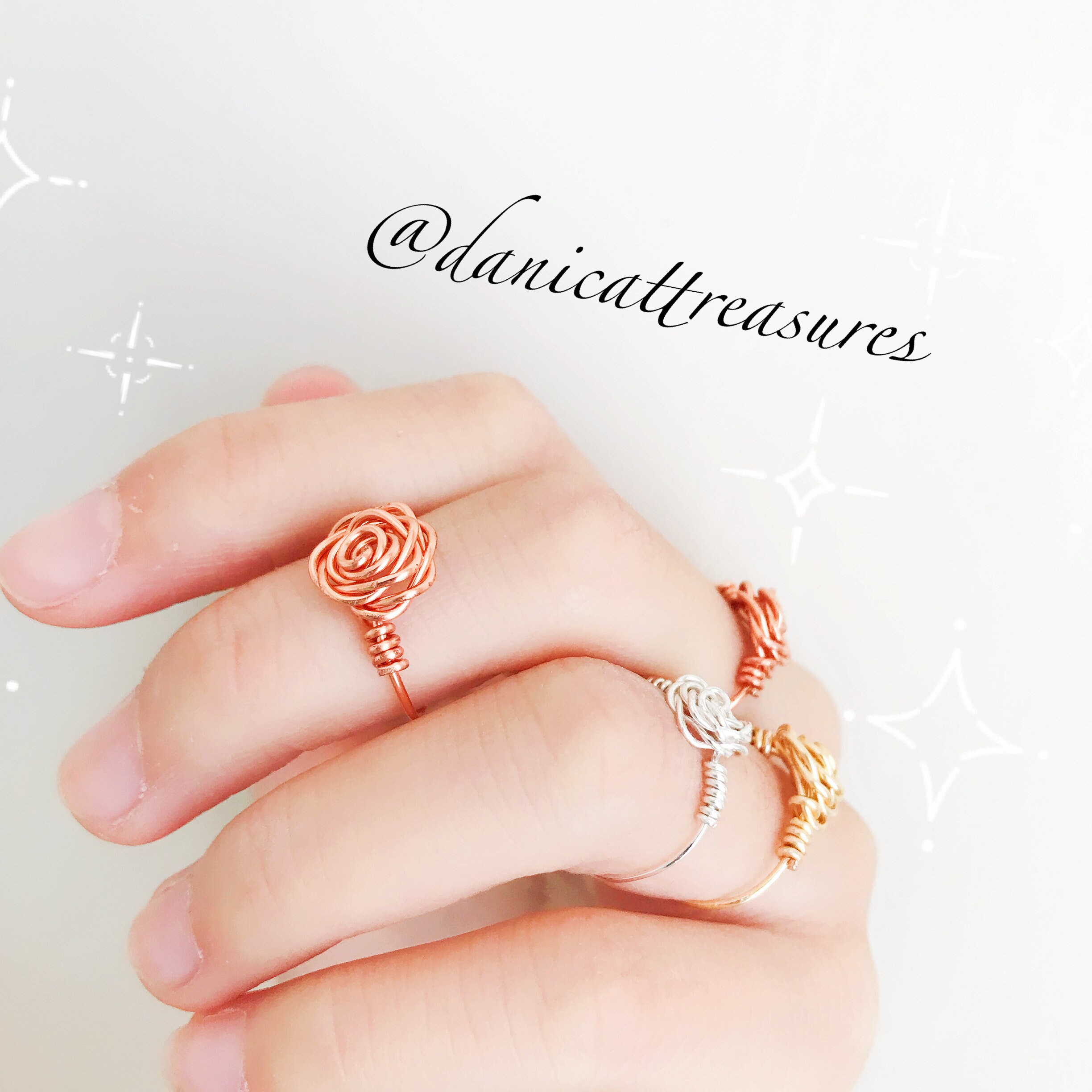 Rose Ring Sterling Silver Rose Ring Cute Rose Ring Gold - Etsy