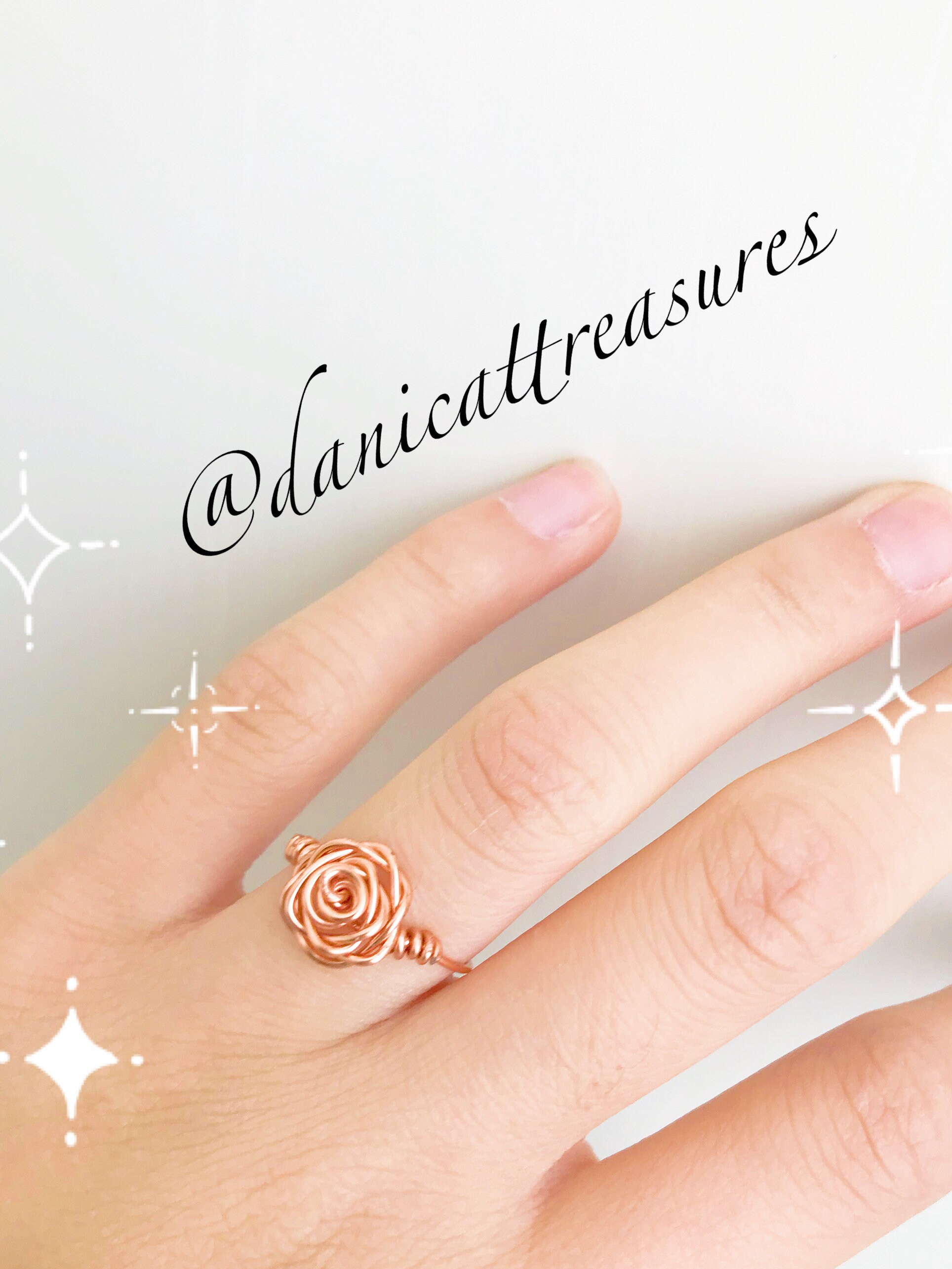 Rose Ring Sterling Silver Rose Ring Cute Rose Ring Gold - Etsy