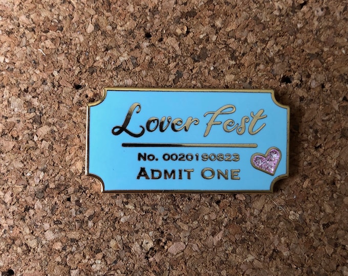 Lover Fest Ticket Enamel Pin - Etsy