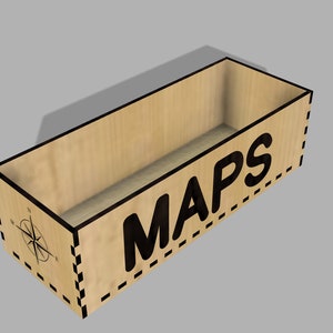 National & State Park Map Storage Box - Laser Engraved Wood - Etsy