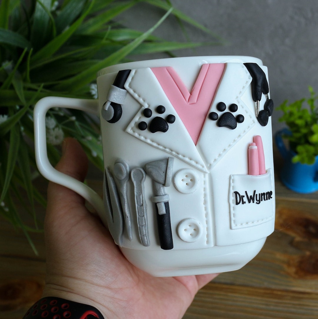 Veterinarian Mug, Personalized Vet Cup With Name, Vet Tech Gift Mug ...