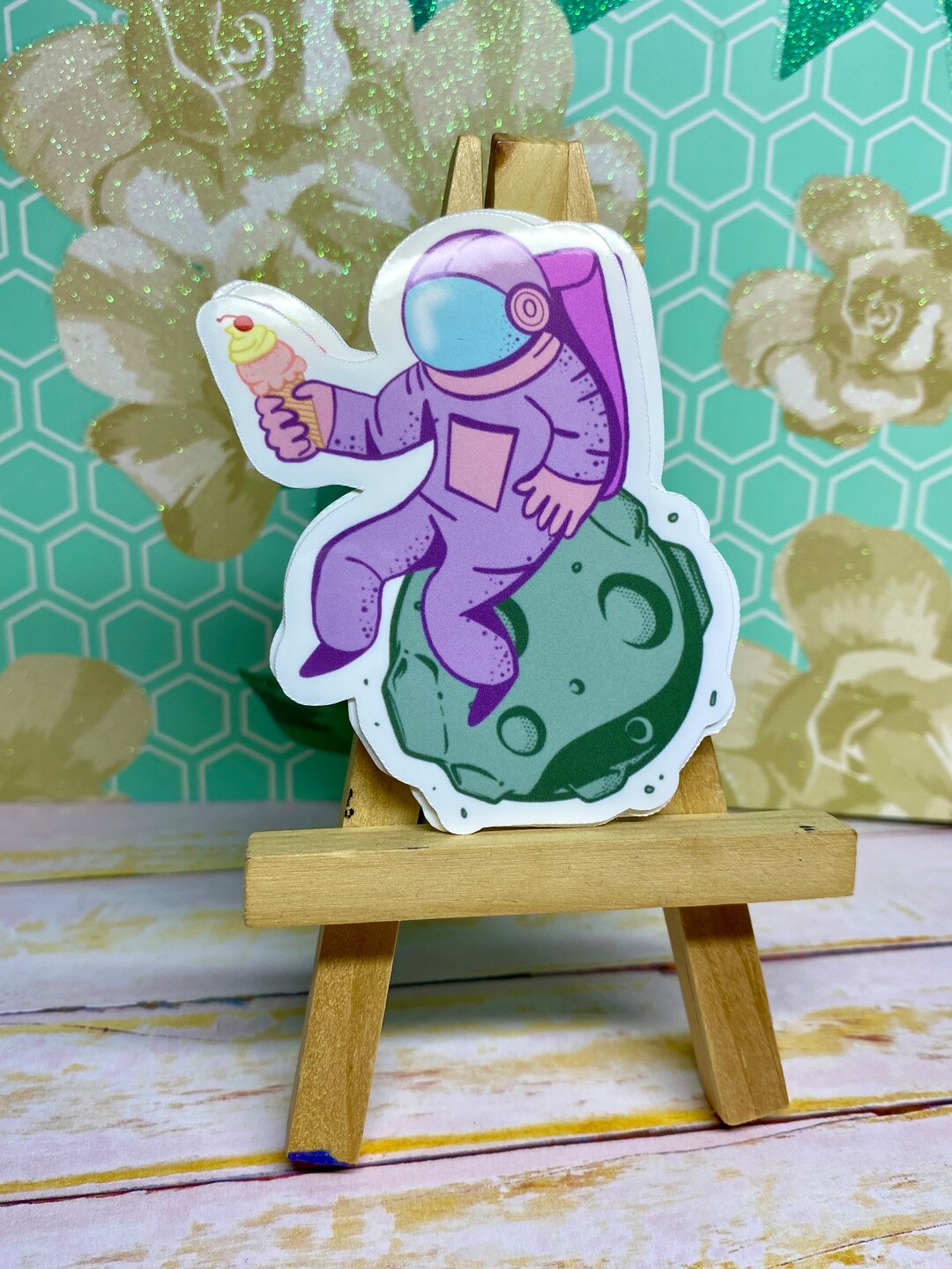 Astronaut Sticker. Cartoon. Water Resistant. Hand Drawn. Laptop Decal ...