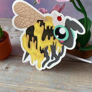 Cute Bee Sticker – Bumblebee Vinyl Decal, Aesthetic Honey Bee Sticker ...