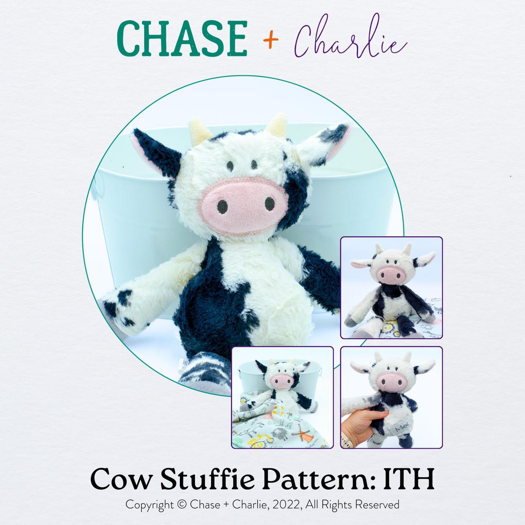 ITH Pattern: Plush Cow - Etsy