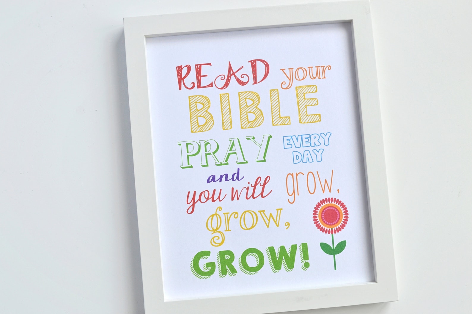 8x10 Kids Printable Wall Decor - Read Your Bible, Pray Every Day ...
