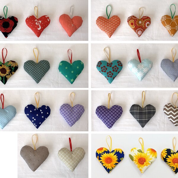 Hanging Fabric Hearts - Etsy