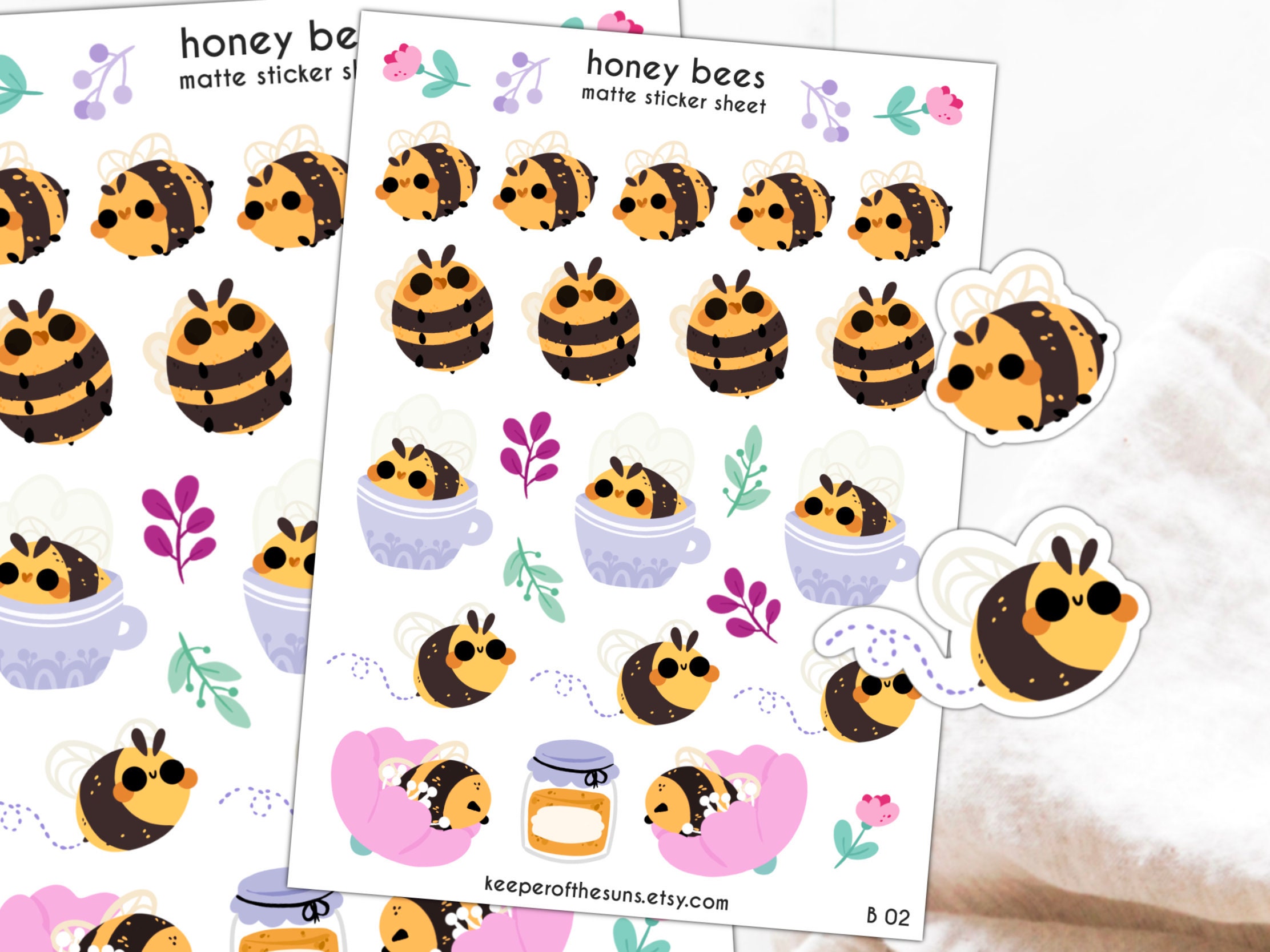 Bumble Bee Stationery Kawaii Bee Planner Stickers Bee Planner Sticker ...