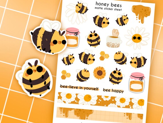 Bumble Bee Stationery Kawaii Bee Planner Stickers Bee Planner Sticker ...
