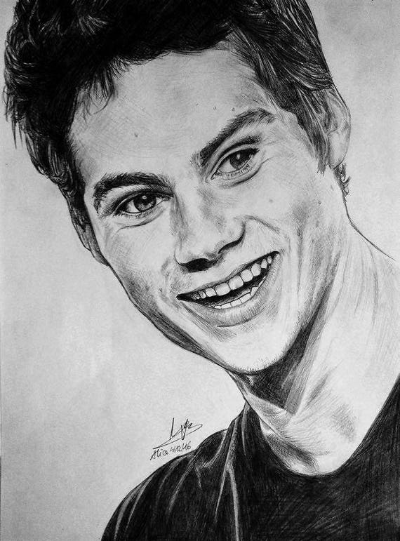 Dylan O'brien original Portrait A4 Dylan O'brien - Etsy
