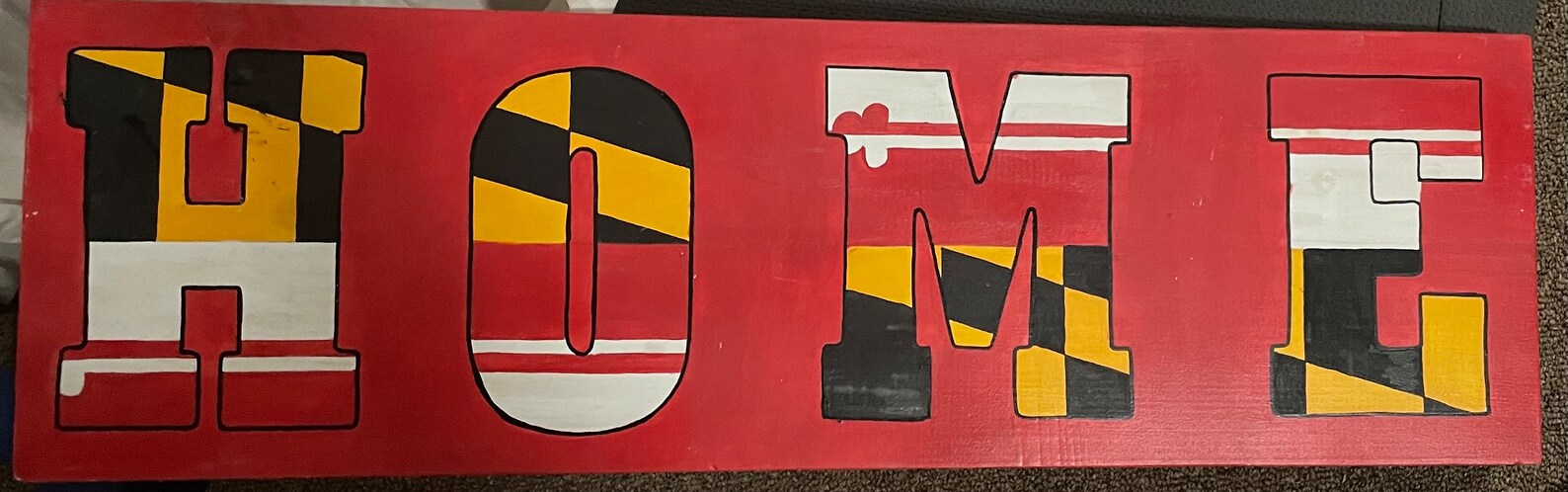 Maryland Flag HOME Sign - Etsy