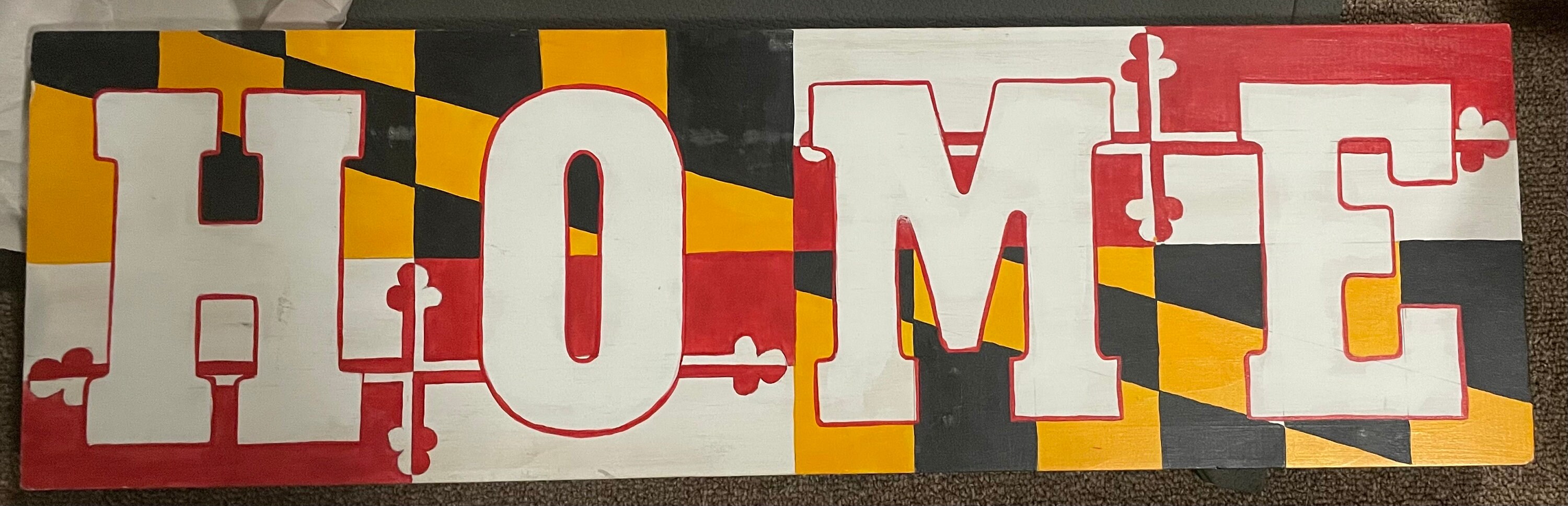 Maryland Flag HOME Sign - Etsy