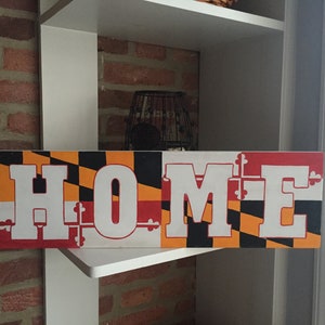 Maryland Flag HOME Sign - Etsy