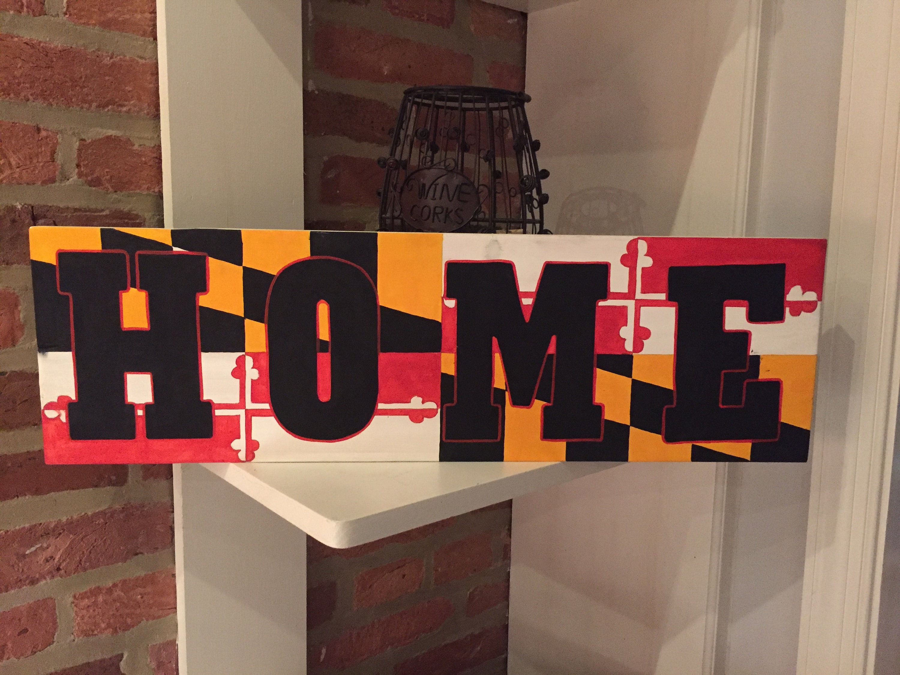 Maryland Flag HOME Sign - Etsy