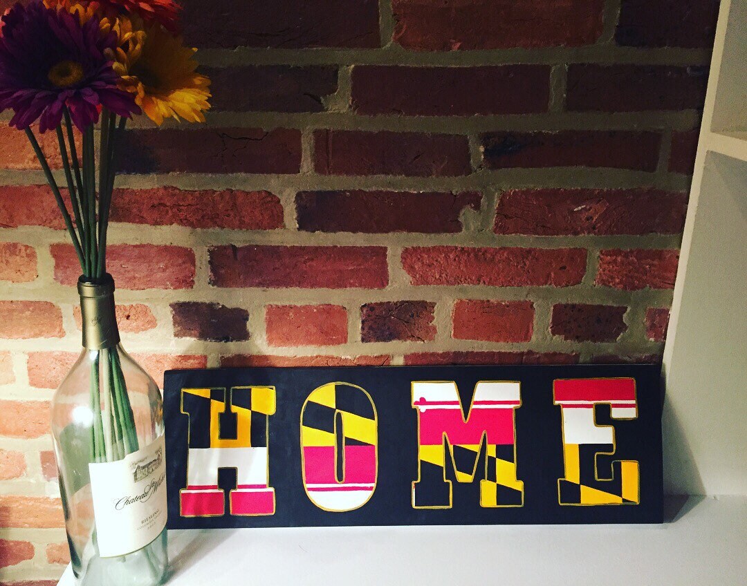 Maryland Flag HOME Sign - Etsy