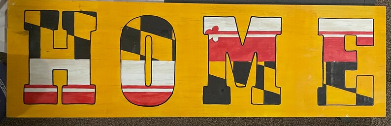 Maryland Flag HOME Sign - Etsy