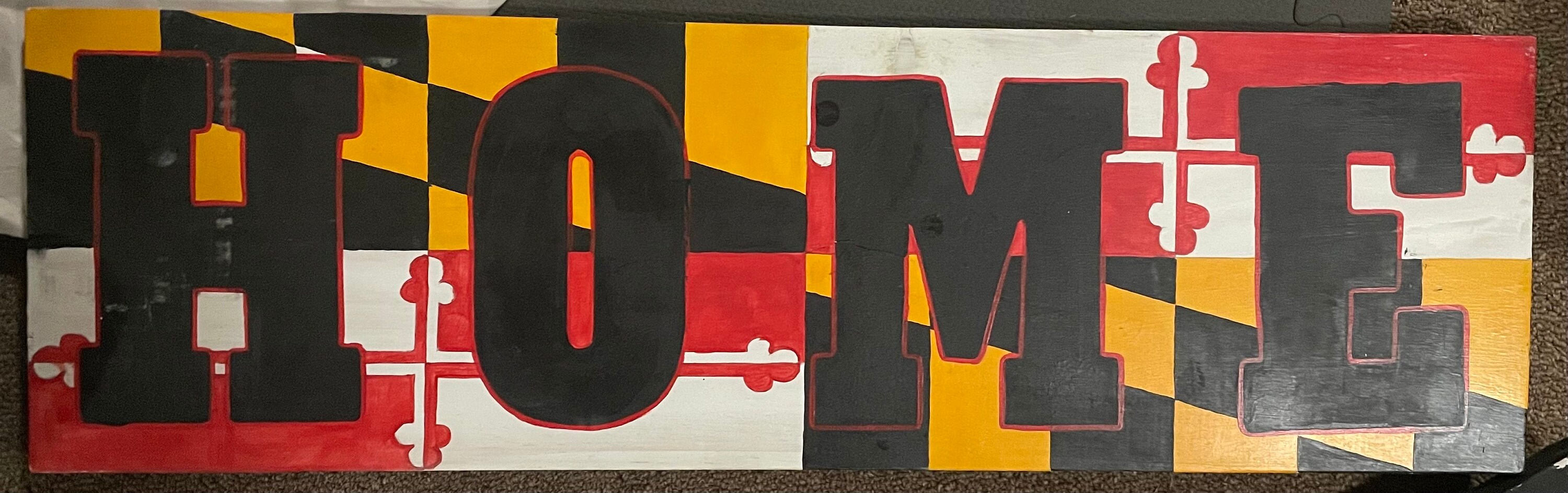 Maryland Flag HOME Sign - Etsy
