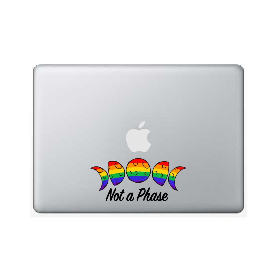 Not a Phase Gay Pride Month June Rainbow Moon Phases Cresent | Etsy