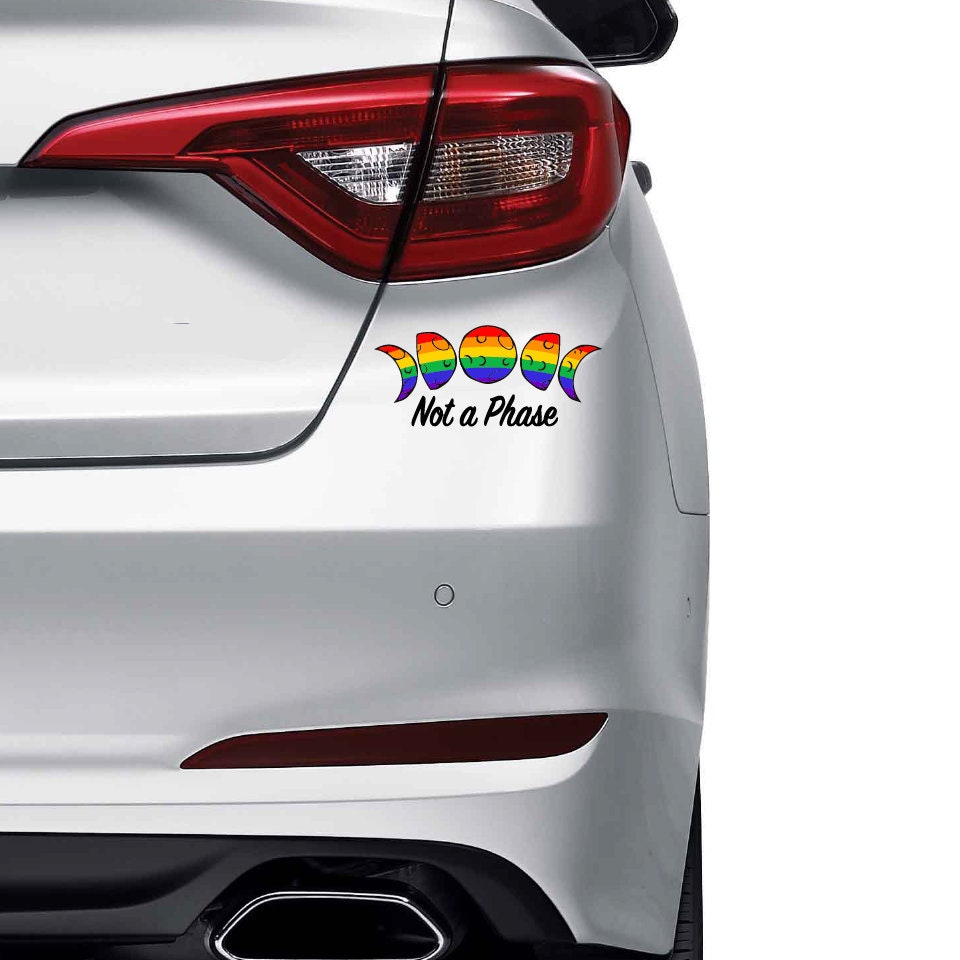 Not a Phase Gay Pride Month June Rainbow Moon Phases Cresent | Etsy