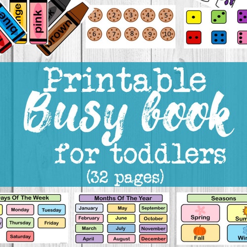 Busy Book Printable Worksheet Preschool Matching Activities - Etsy