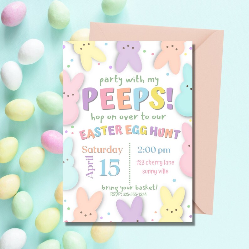 Instant Download Easter Egg Hunt Invitation Editable Easter Party ...