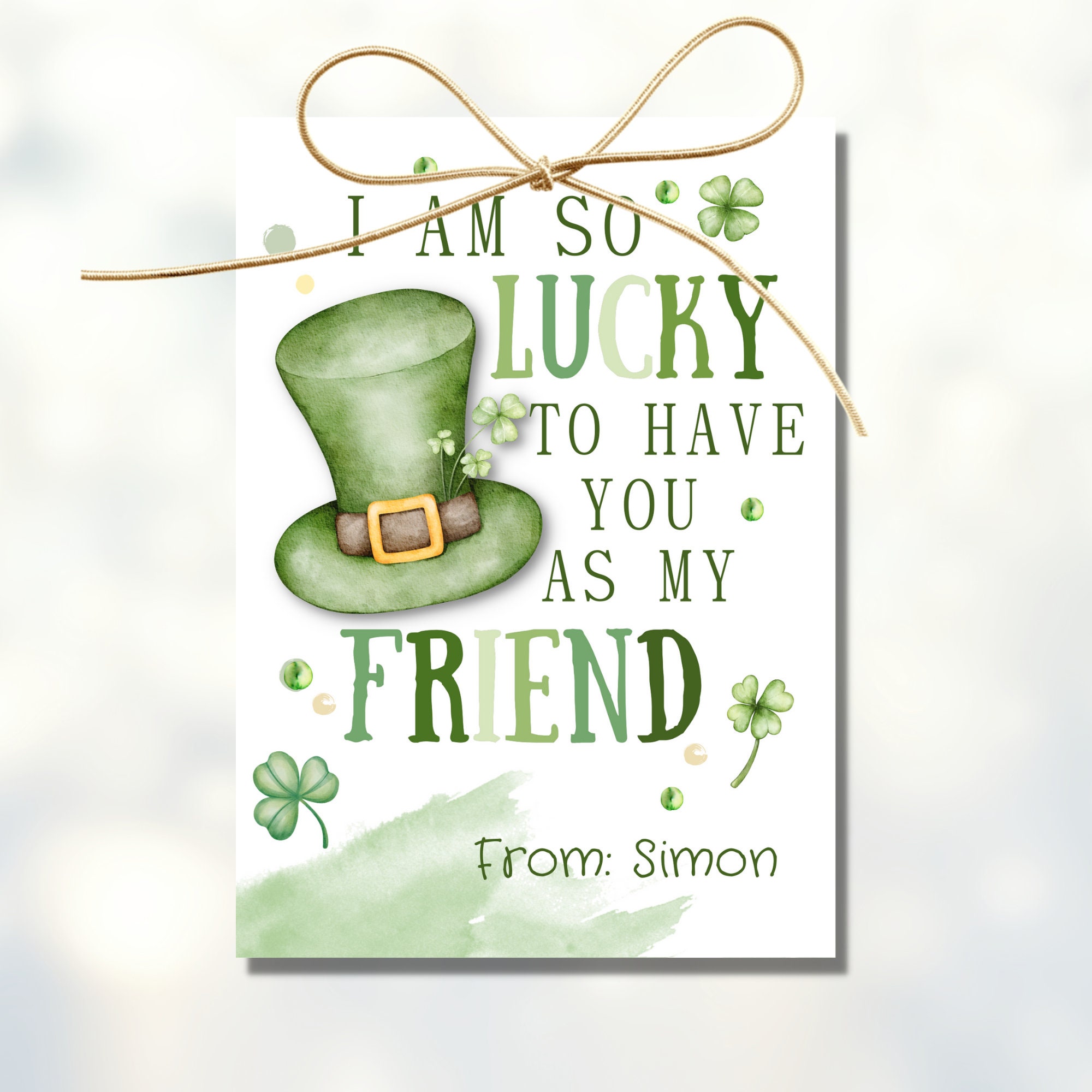 Editable St. Patrick's Day Gift Tag, Happy St. Patrick's Day Tag, St ...