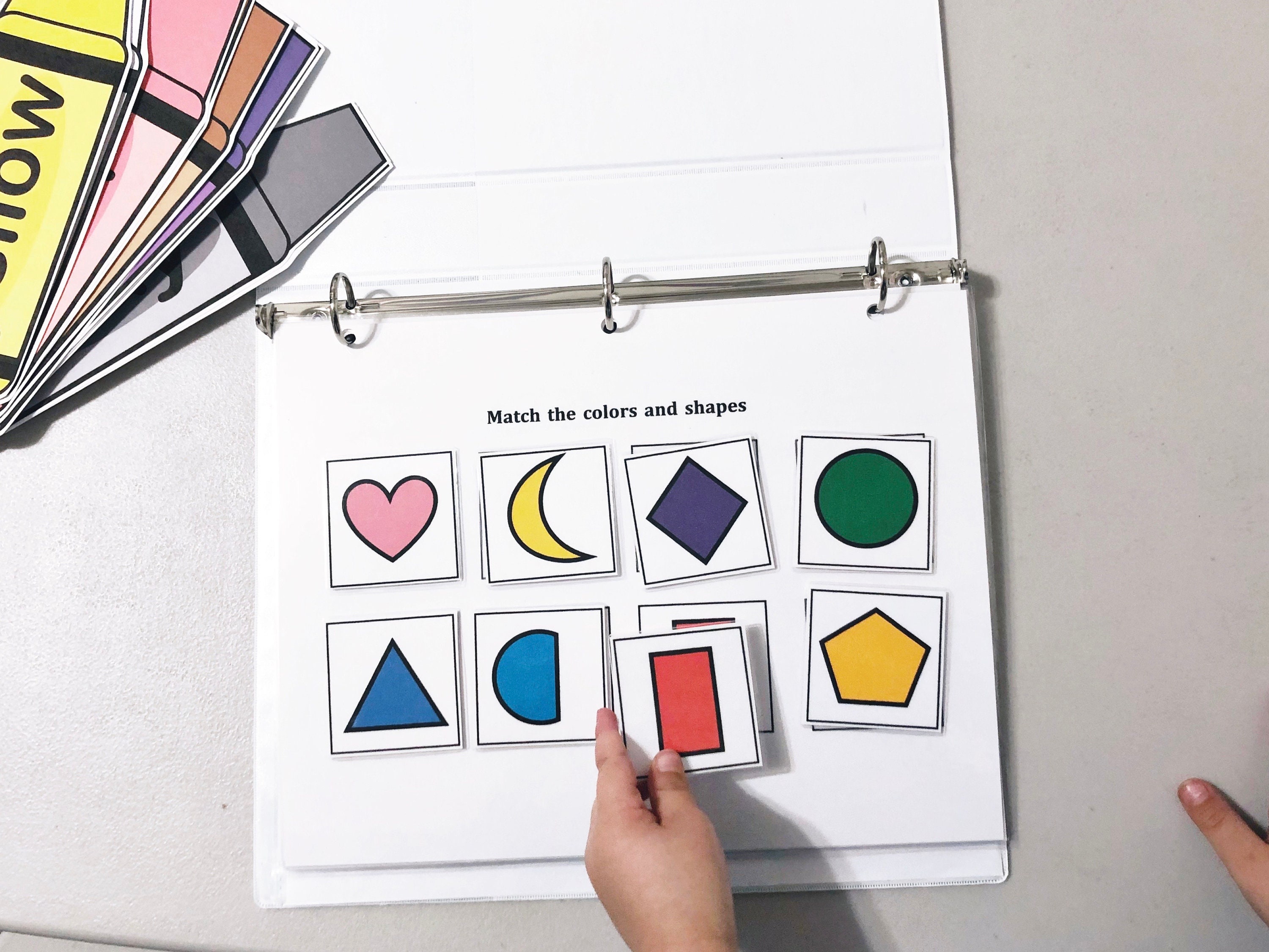 Preschool Busy Book Preschool Printables Learning Shapes | Etsy