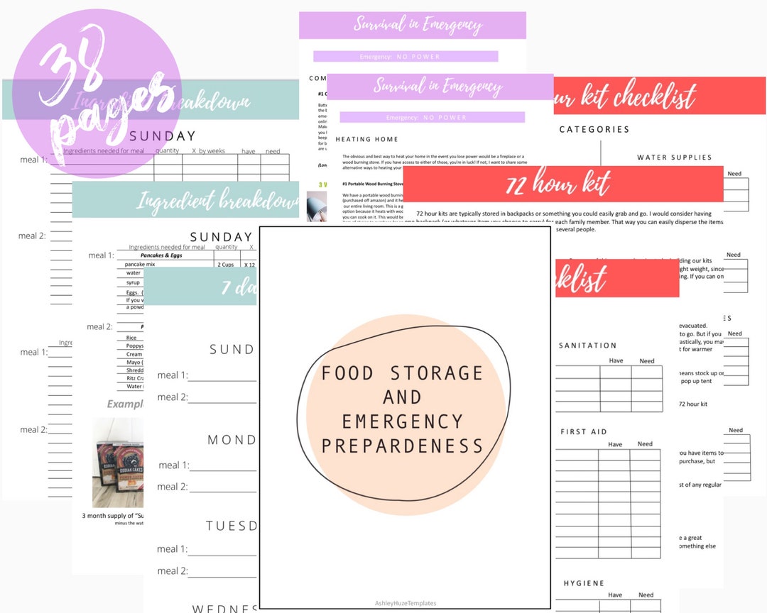 Food Storage & Emergency Preparedness Workbook - Etsy