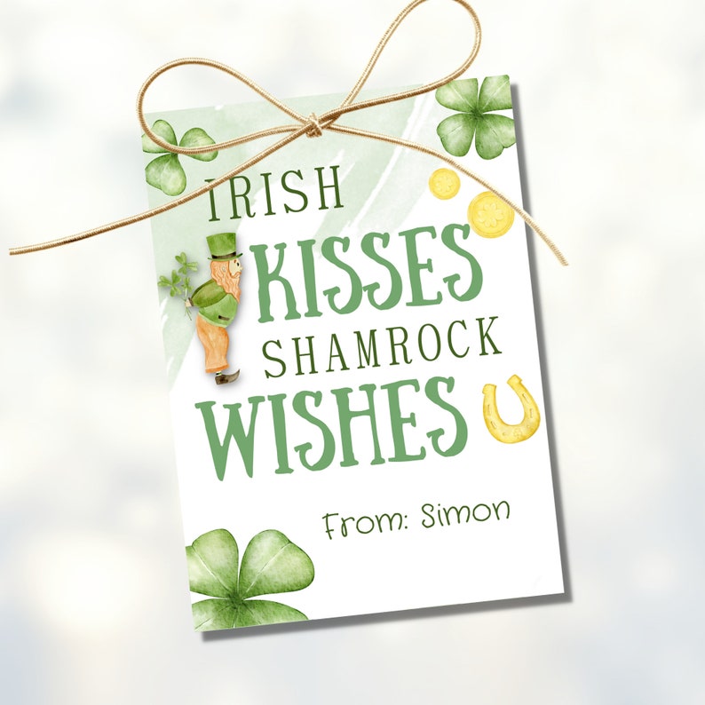 Editable St. Patrick's Day Gift Tag, Happy St. Patrick's Day Tag, St ...