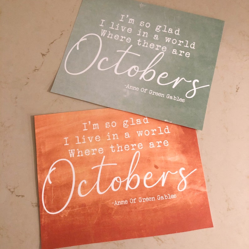 GREEN- I'm so Glad I Live in a World Where There Are Octobers -- Anne ...