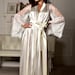 Long Bridal Robe Long White Robe Wedding Kimono Long Lace - Etsy