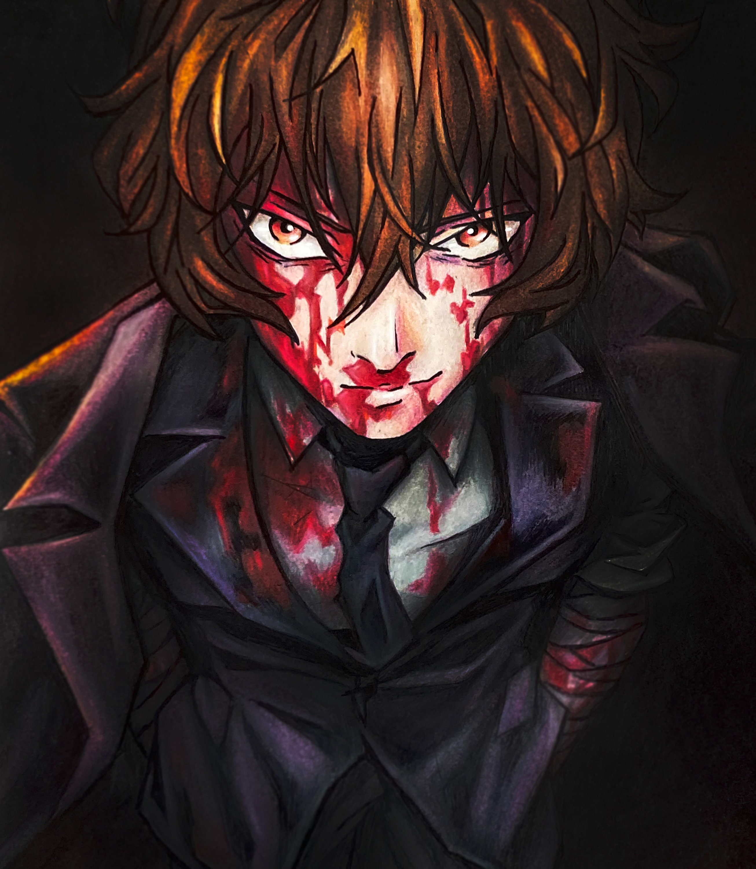 Port Mafia Dazai Illustration Bungo Stray Dogs - Etsy